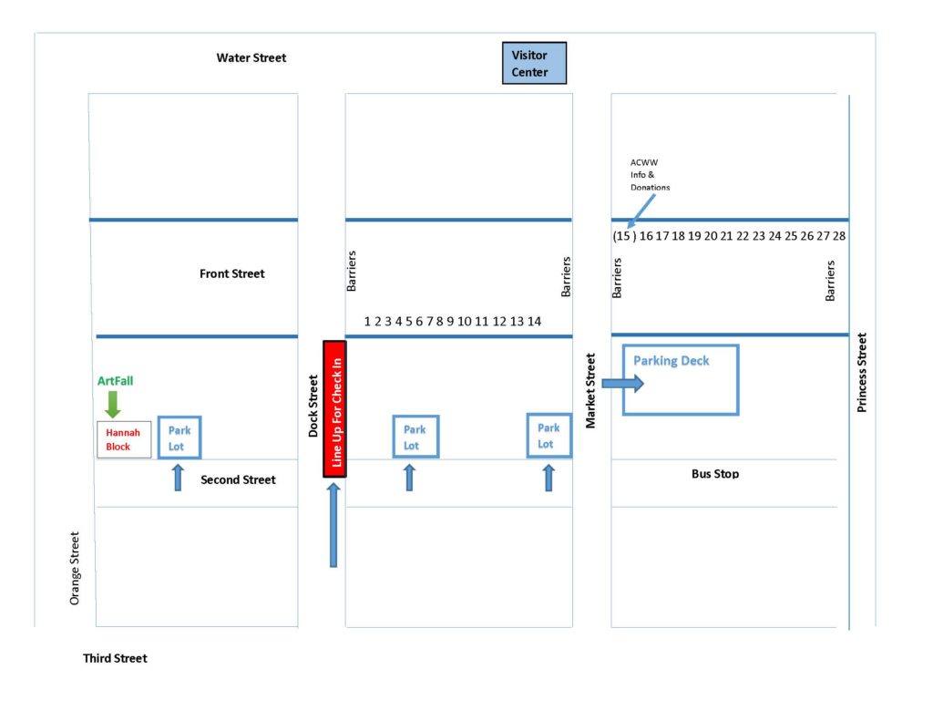 Dock to Market Street - Booth Layout with Numbers - American Craft Walk ...